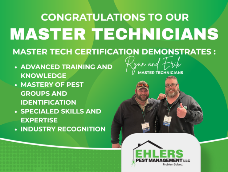 Technicians Achieve Master Certification in Pest Control | Ehlers